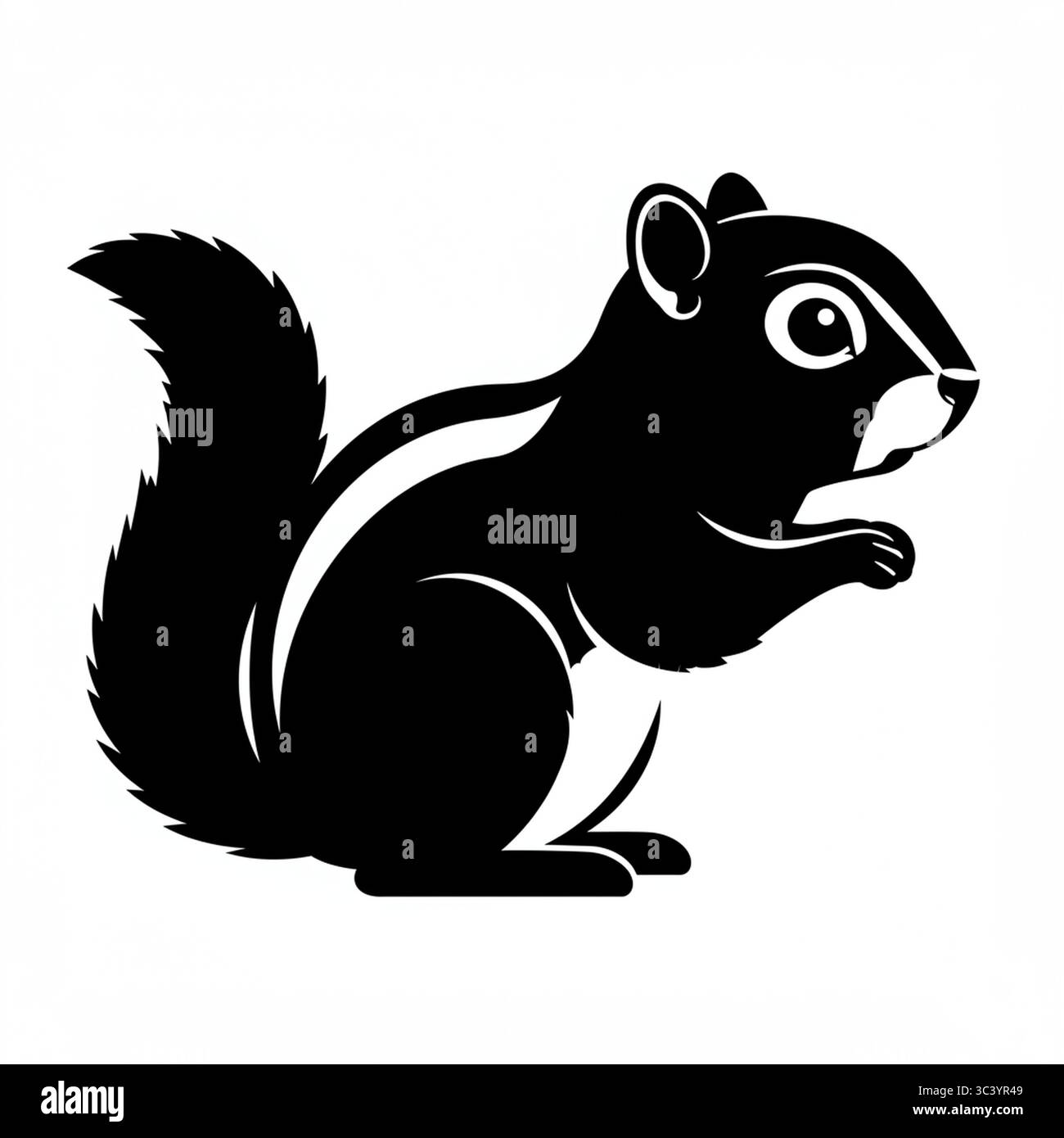 Black Squirrel Graphic Icon – Vector Illustration Isolated on White ...