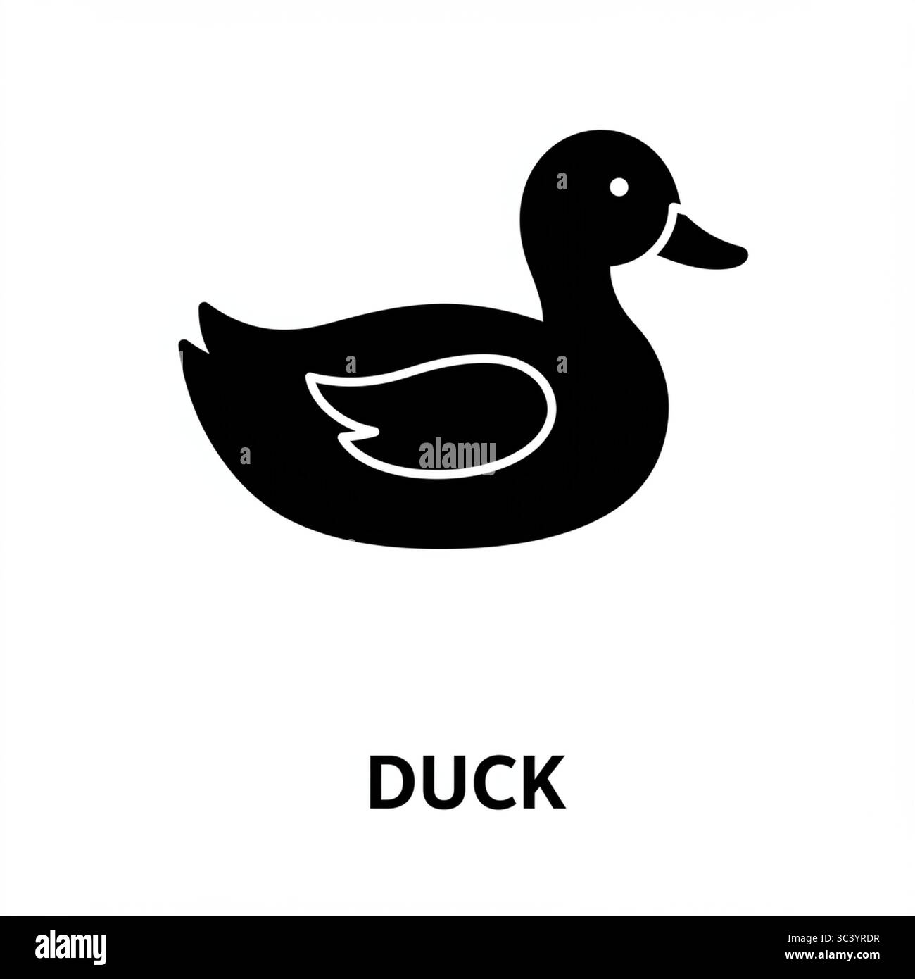 Black Duck Graphic Icon – Vector Illustration Isolated on White ...