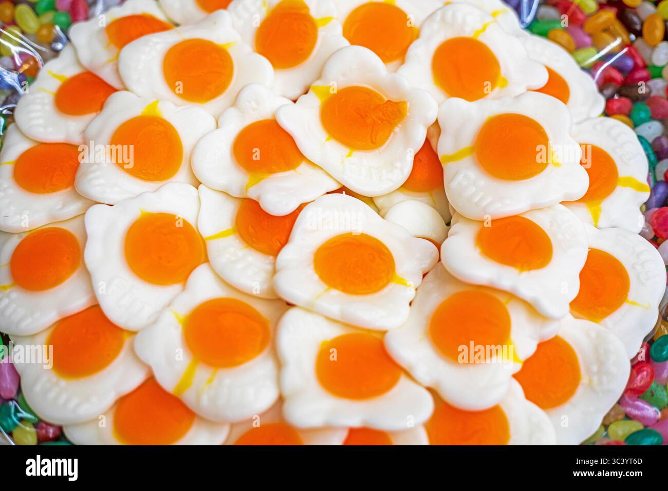 jelly candies in glazed egg forms in a confectionery Stock Photo - Alamy