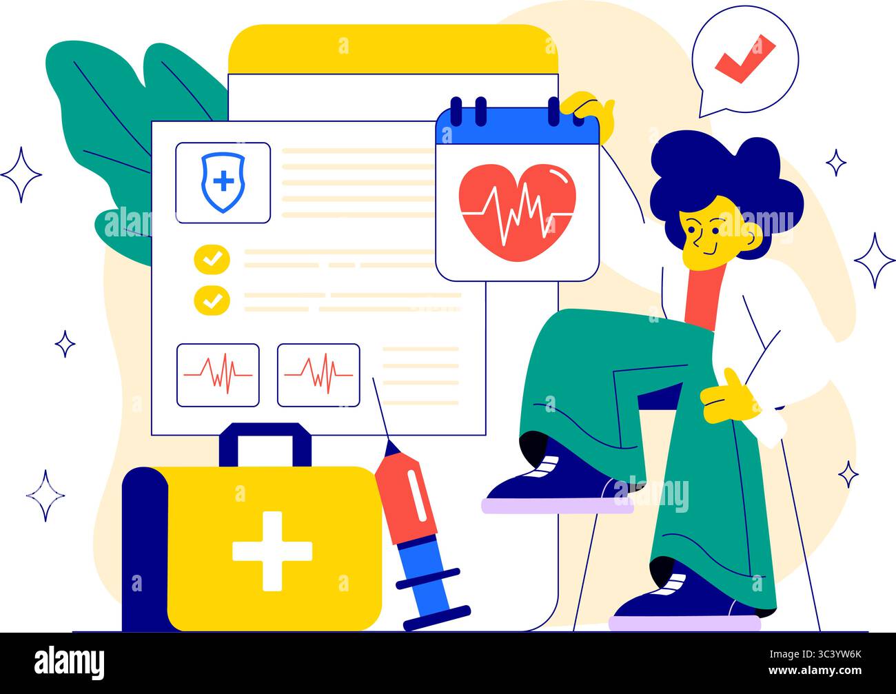 Prevention Healthcare Vector Illustration to Wellness, Keep People ...