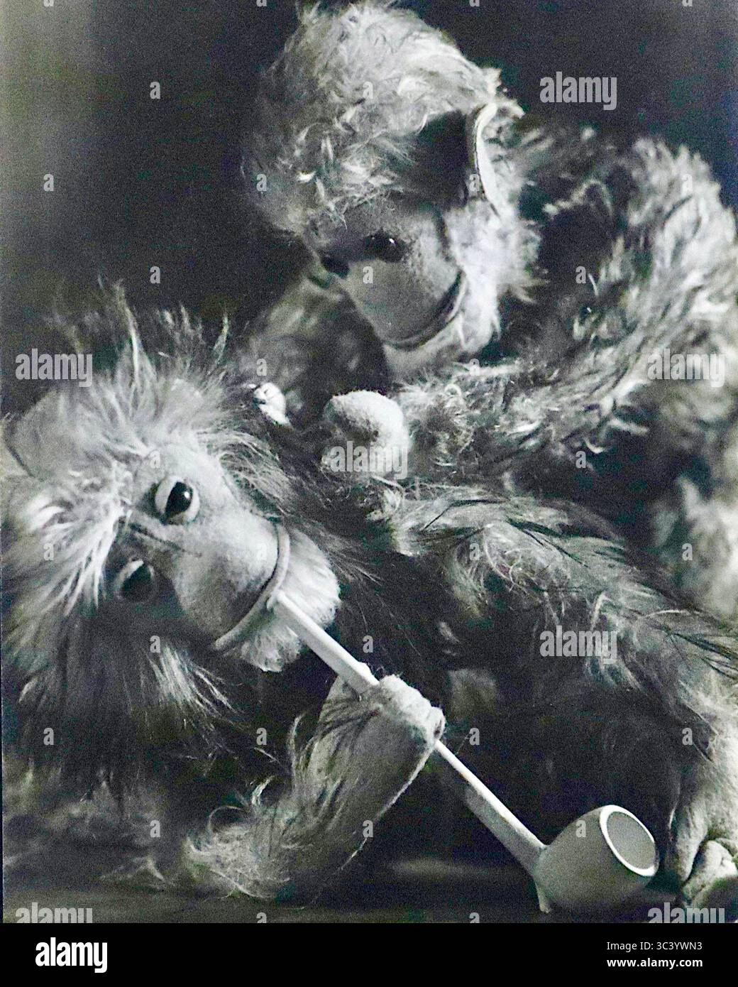 Will Burgdorf - Hermann -Two monkey puppets one smoking a pipe - 1905 ...
