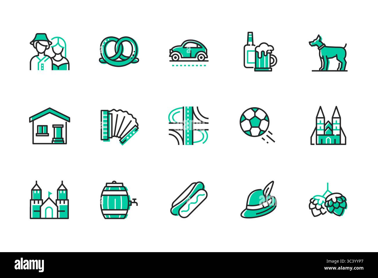 Germany traditional flag Cut Out Stock Images & Pictures - Alamy