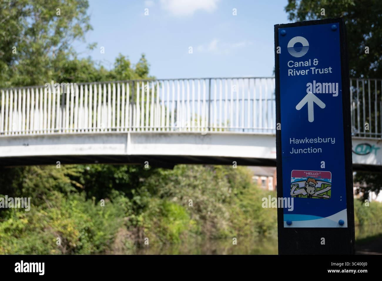 Canal and River Trust sign at the Coventry Canal, Longford, Coventry ...