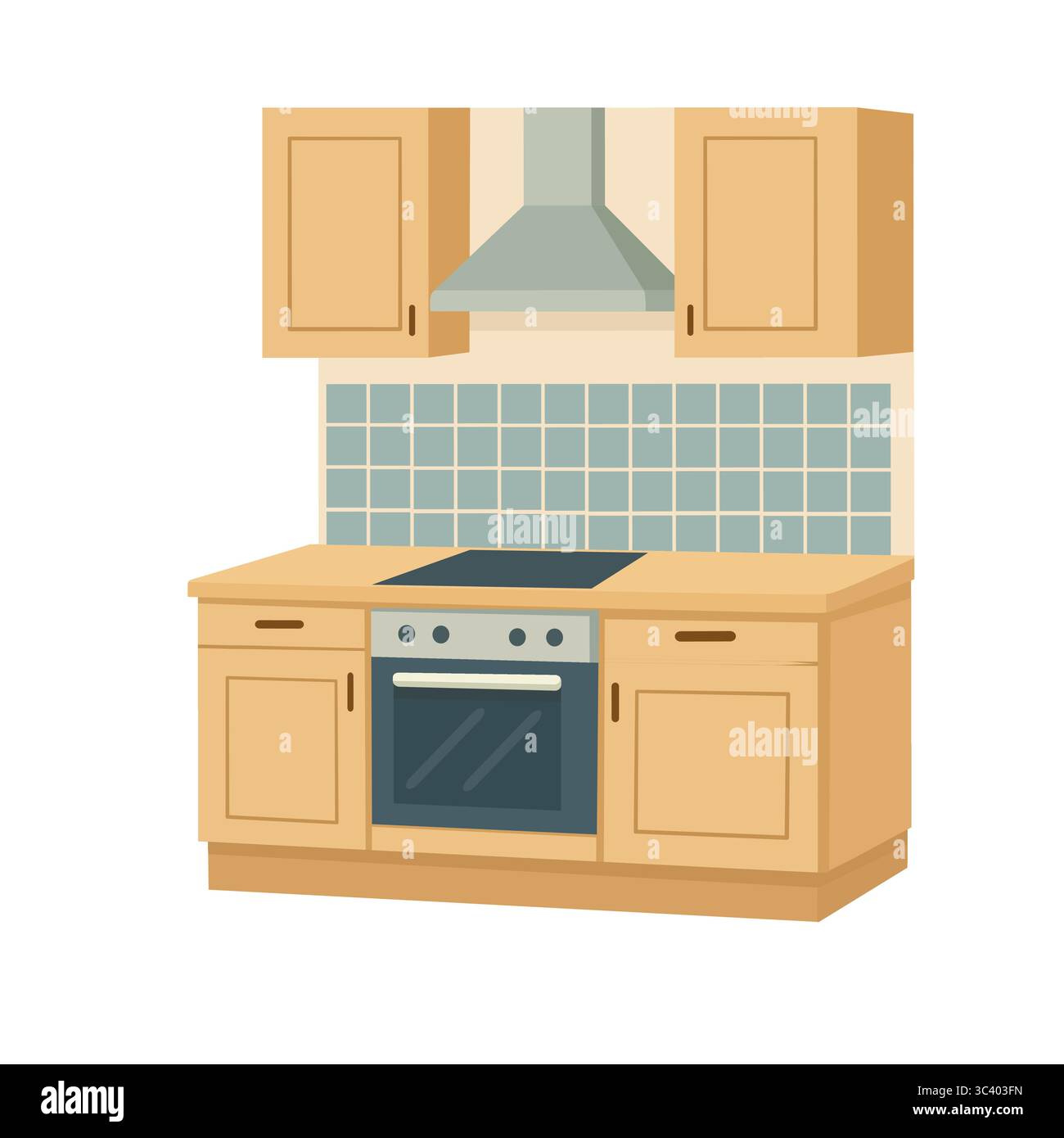 Tiled stove illustration Stock Vector Images - Alamy