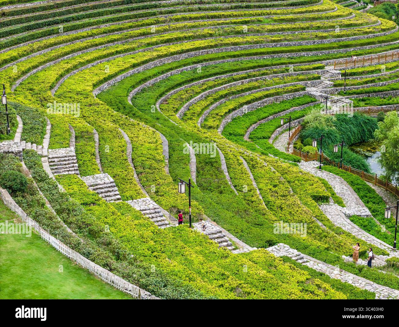 Aerial photo shows the terraced fields in Bijie City, southwest China's ...