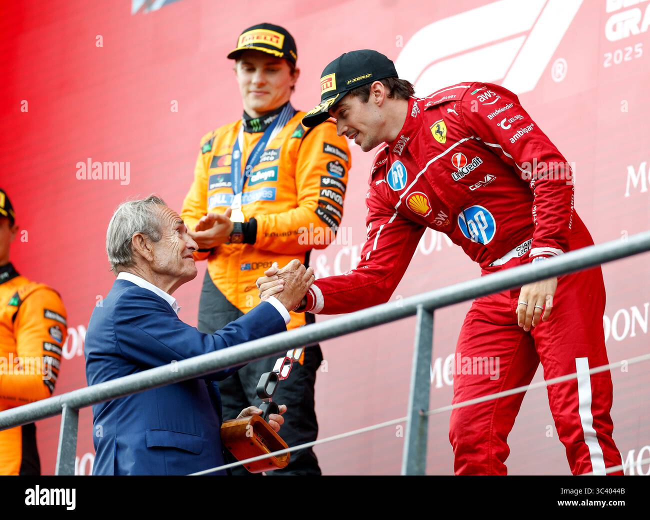 LECLERC Charles (mco), Scuderia Ferrari SF-25, portrait, ICKX Jacky (bel), former F1 and ...