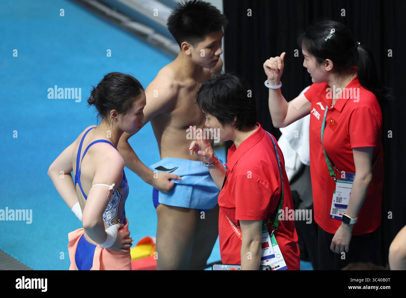 Chen Yuxi (first from left) and Cheng Zilong (second from left ...