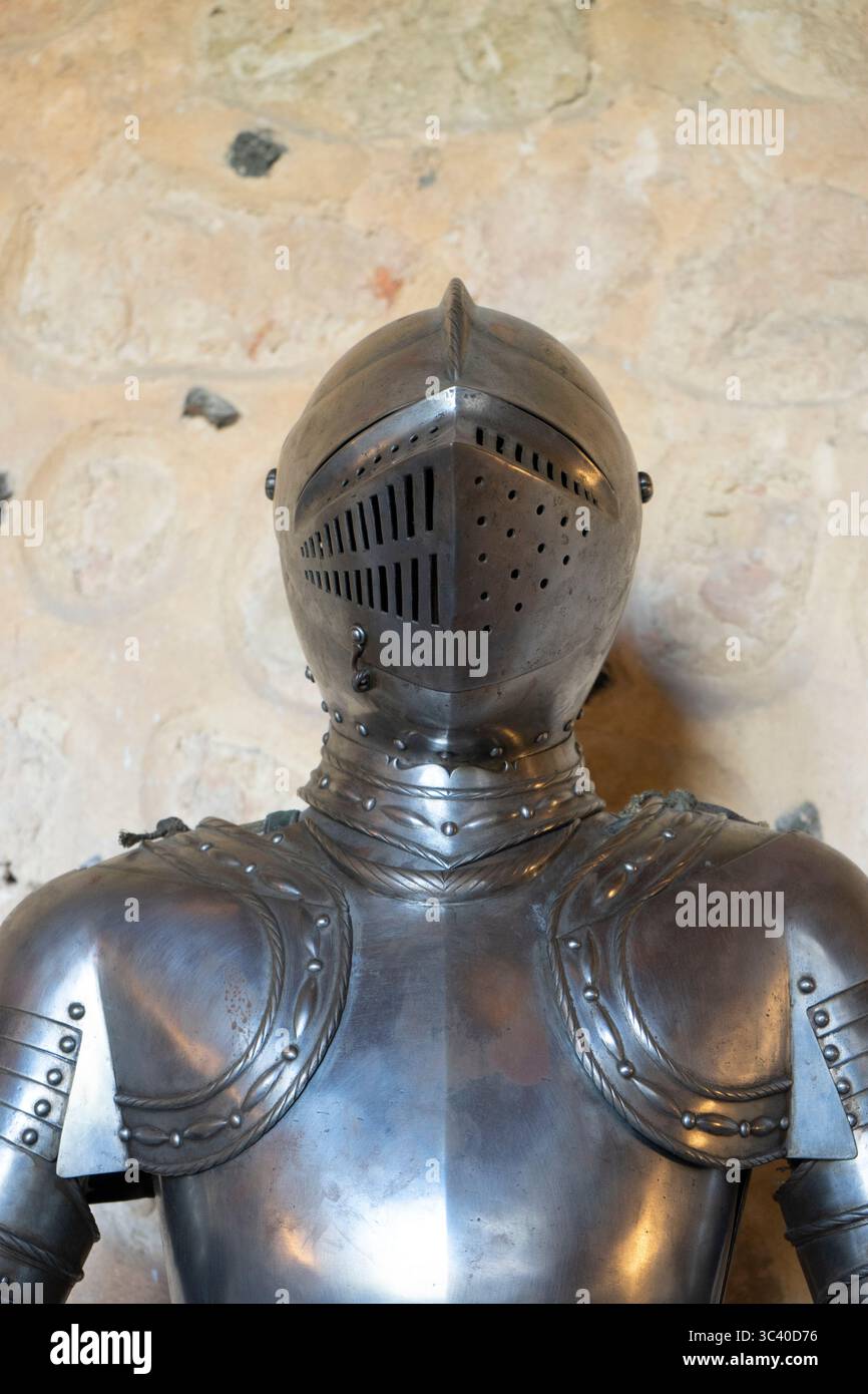 Medieval Knight Armor Displayed in Historical Setting Stock Photo - Alamy