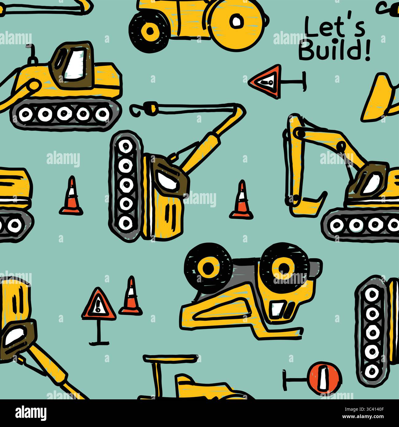 construction cartoon doodle vector set Stock Vector Image & Art - Alamy