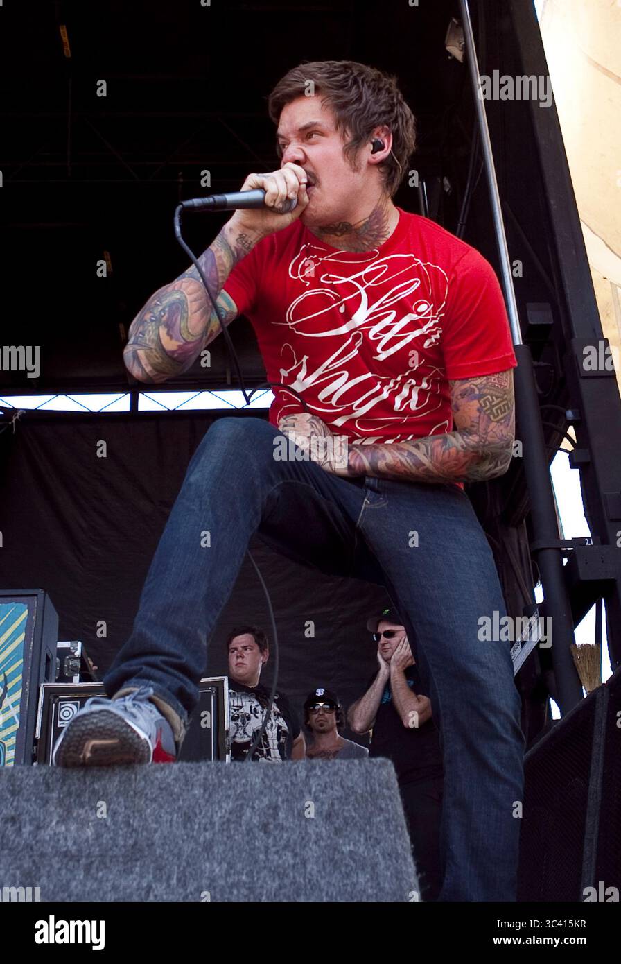 The Devil Wears Prada performs at the Vans Warped Tour in Pomona ...