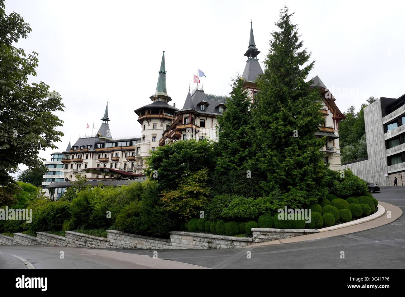 The England team hotel The Dolder Grand in Zurich, Switzerland. England ...