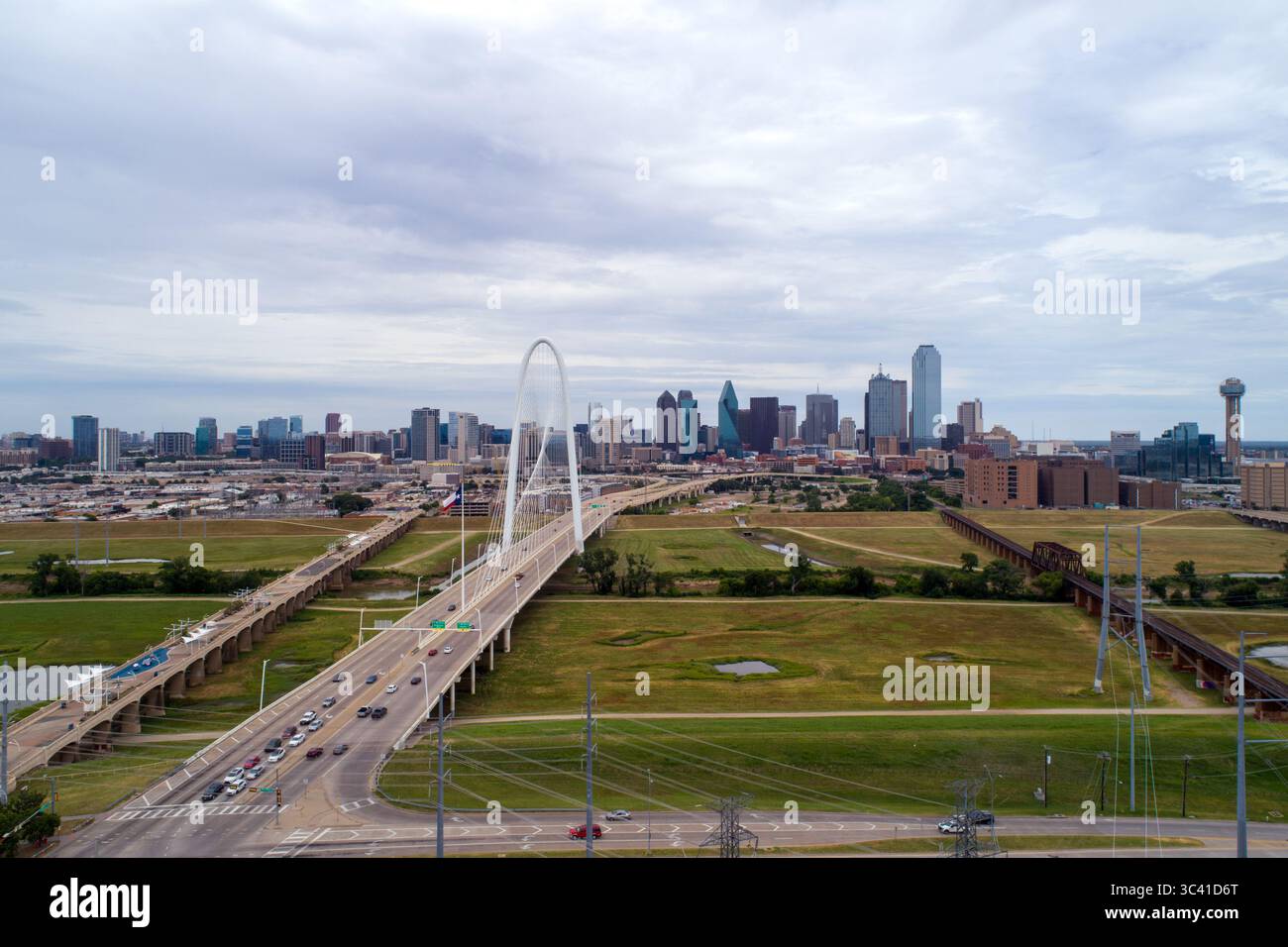 Aerial view of the Dallas skyline Stock Photo - Alamy
