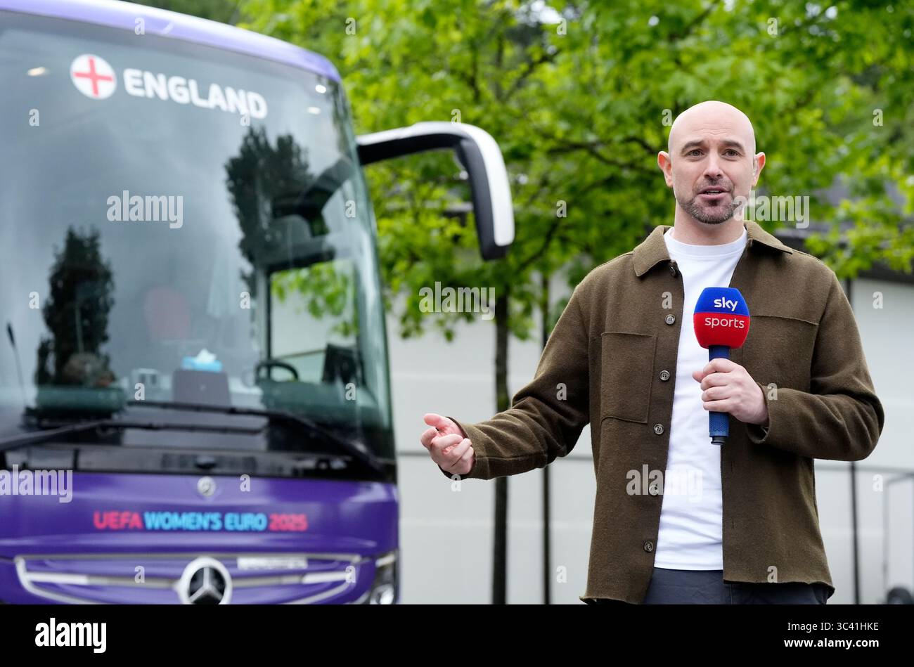 Sky Sports News reporter Anton Toloui outside the team hotel at The ...