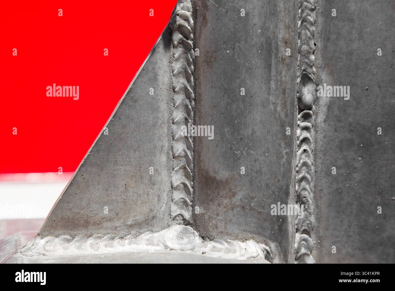 Welding seams of aluminum. Aluminum welding Stock Photo - Alamy