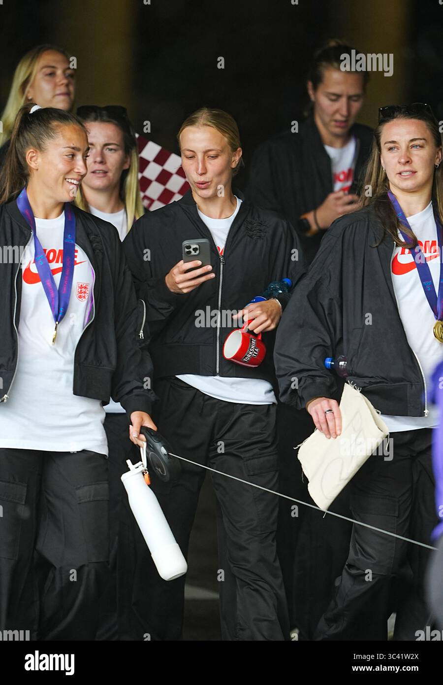 England's Maya Le Tissier (left), Aggie Beever-Jones and Niamh Charles ...
