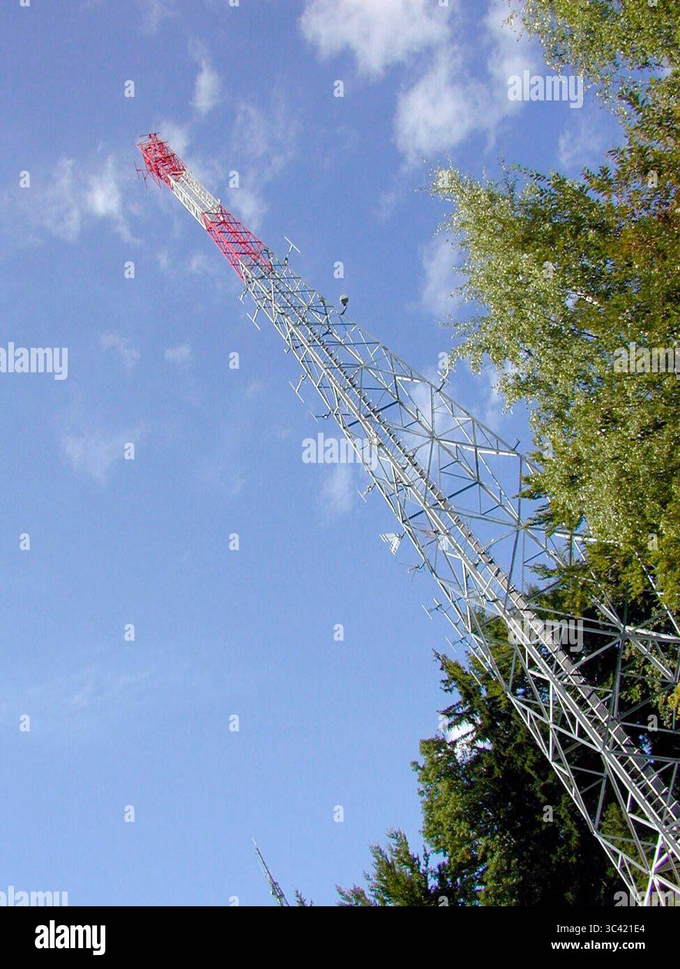 cell tower and antennas in a mobile or cellular network in the ...