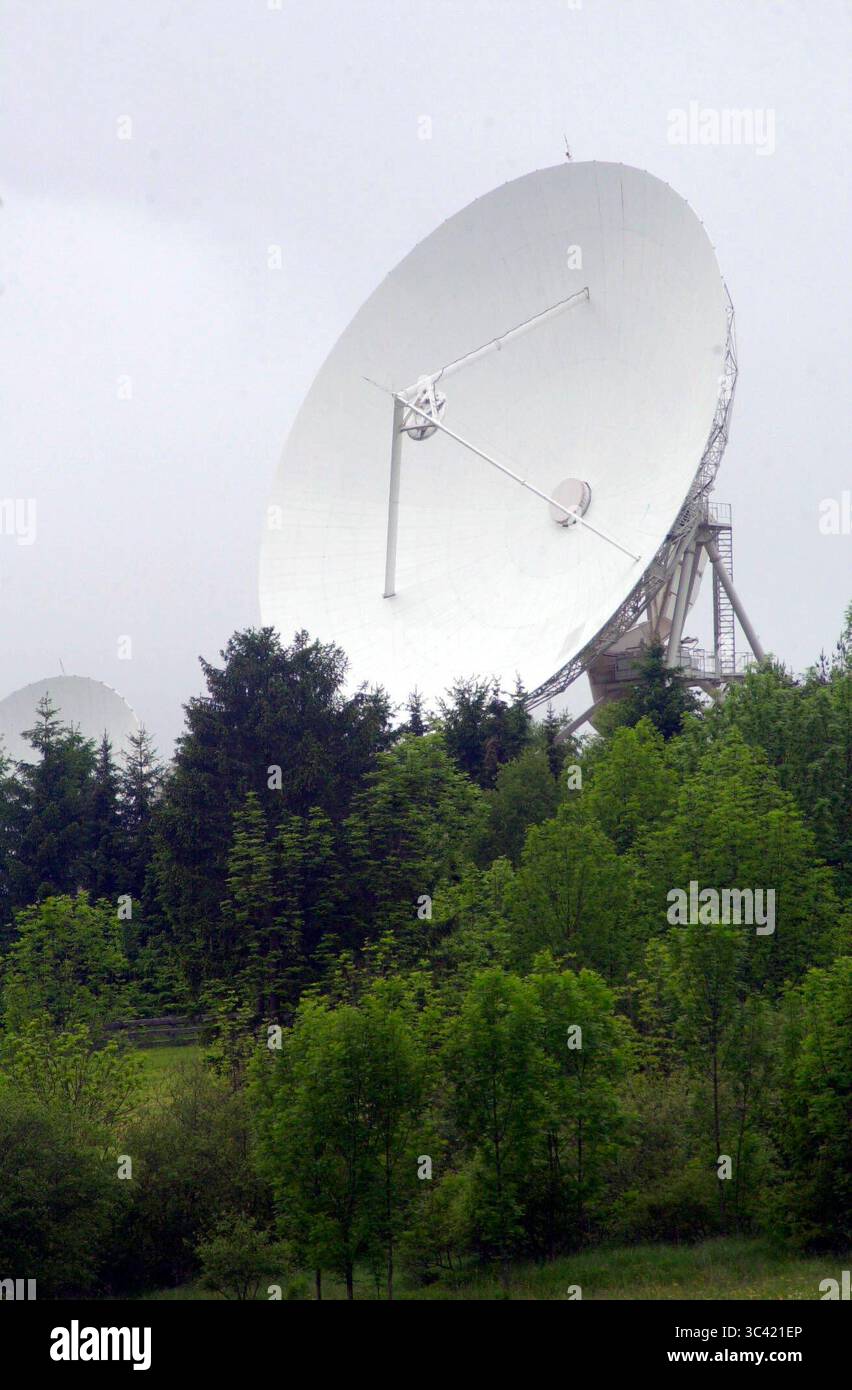 telecommunication station with parabolic antenna or satellite dish for ...