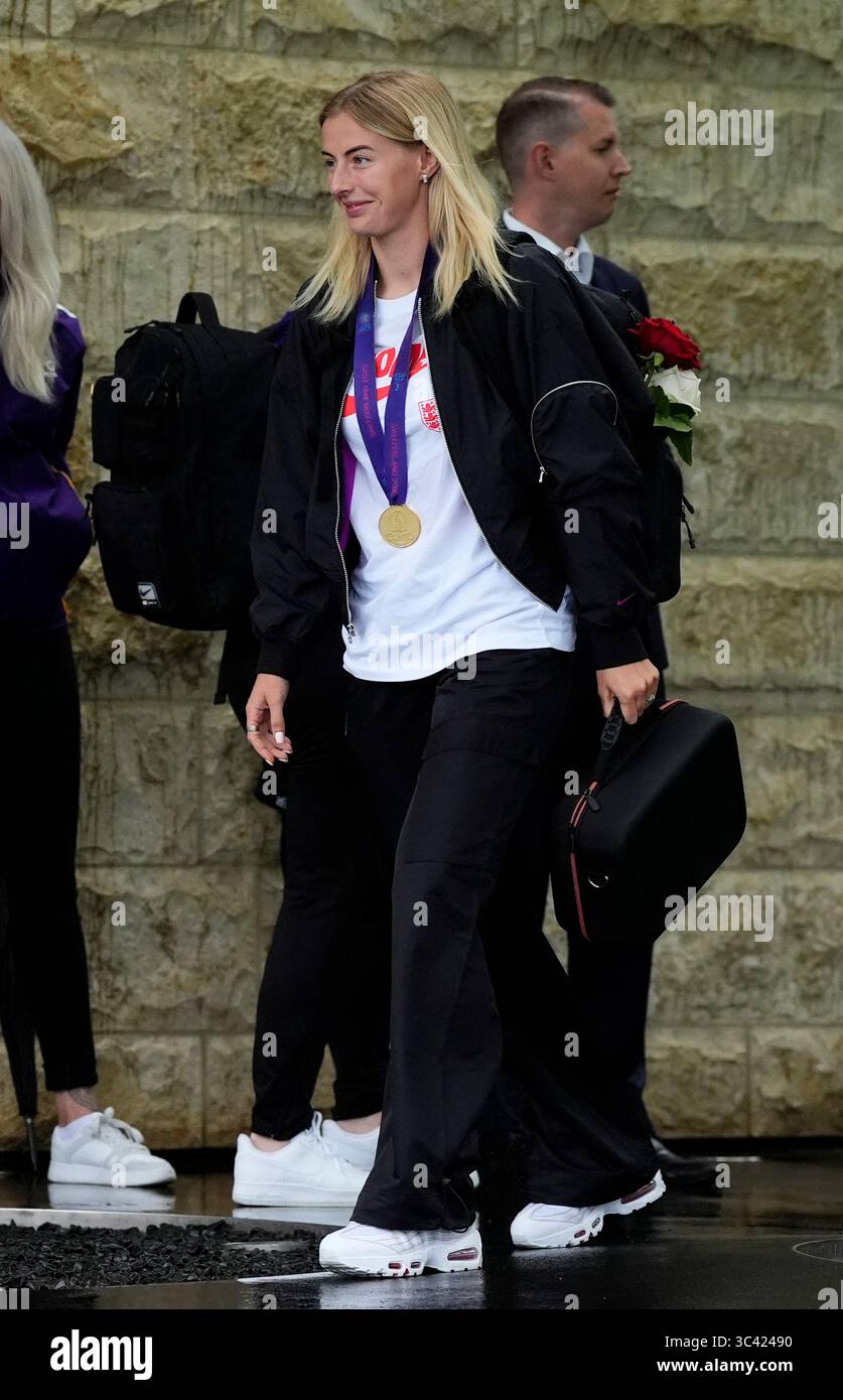 England's Chloe Kelly leaving the team hotel at The Dolder Grand in ...