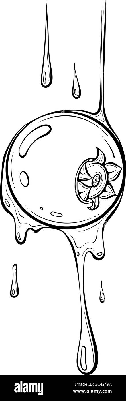 Blueberry line icon outline Black and White Stock Photos & Images - Alamy