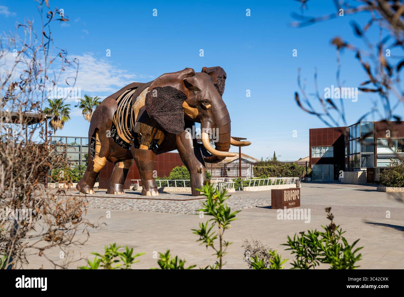 VALENCIA, SPAIN - March 24, 2025. Bioparc Valencia entrance with a ...