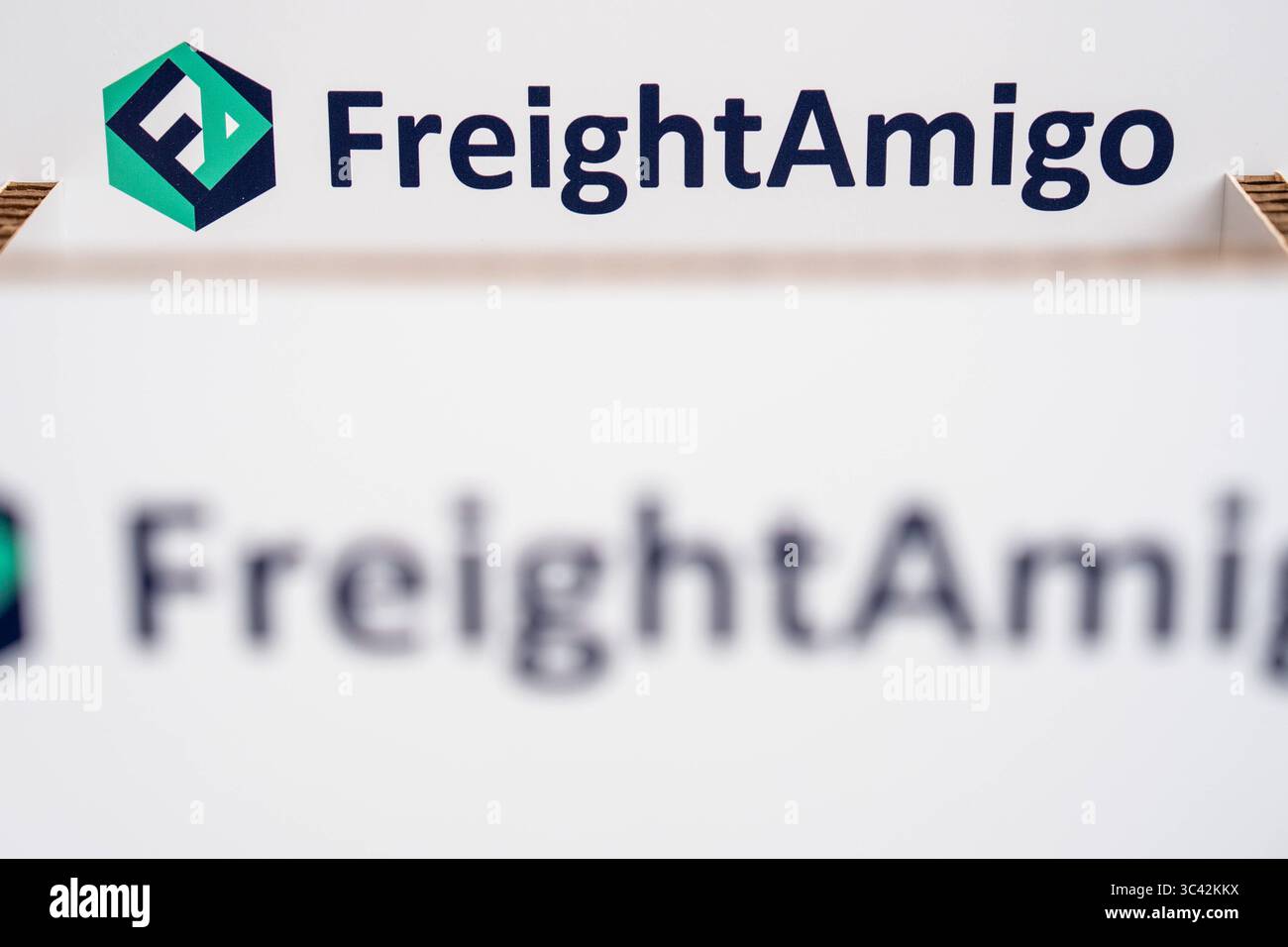 Hong Kong Data Summit 2025 A general view showing the FreightAmigo logo at its booth at the Hong ...