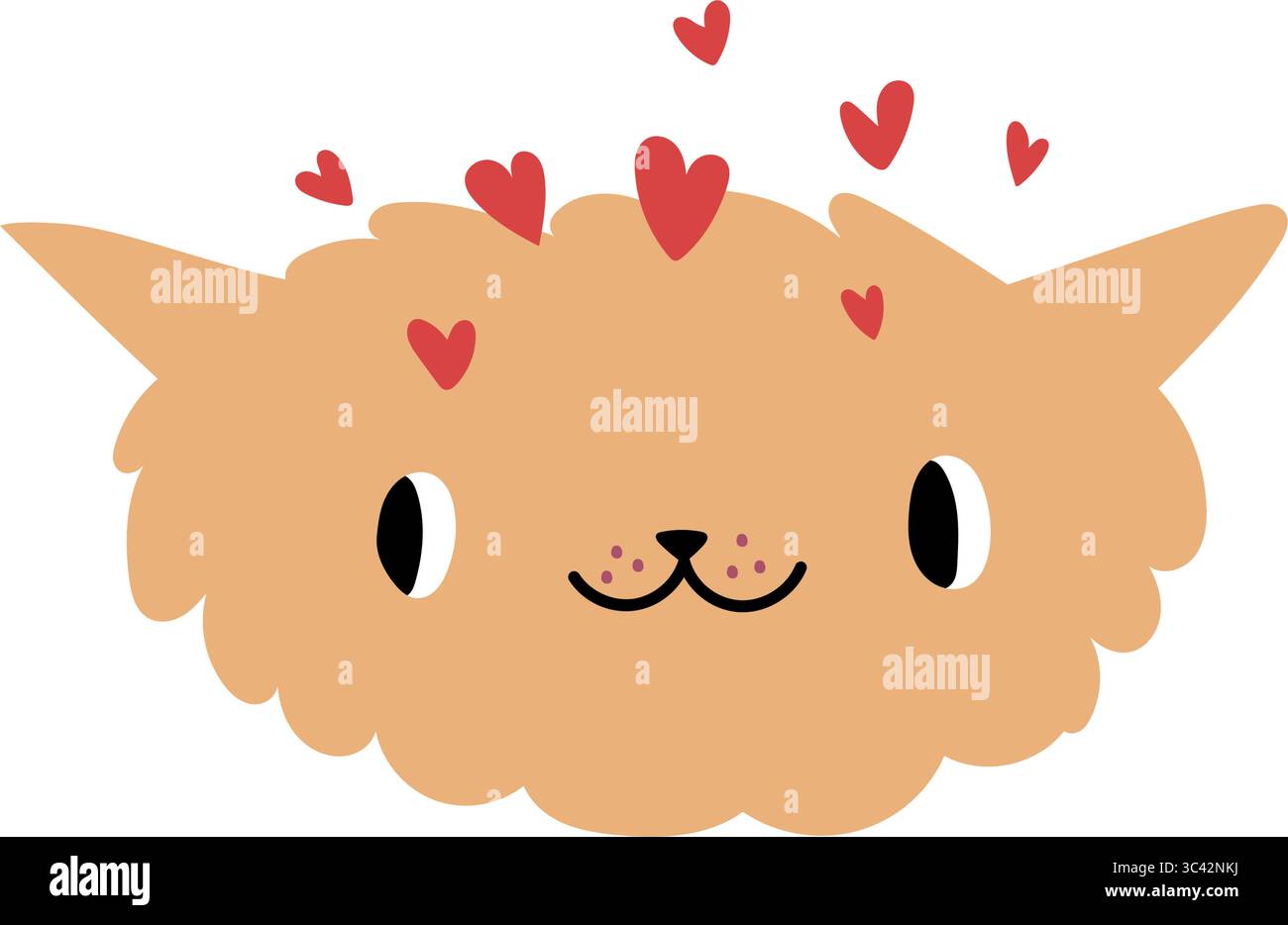 Lovely friendly cat in Stock Vector Images - Alamy