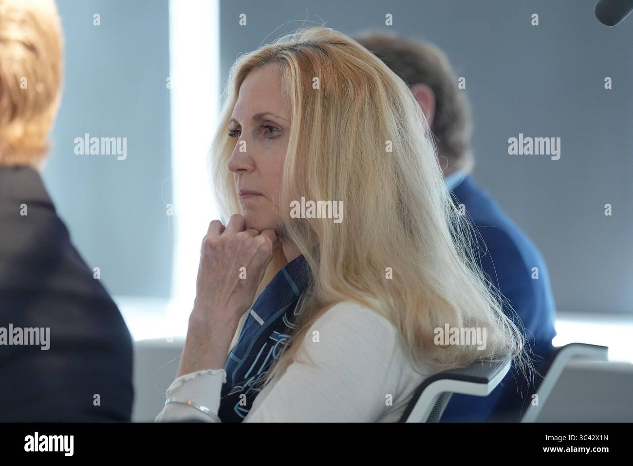 Ann Coulter during Reform UK press conference in Westminster, central ...