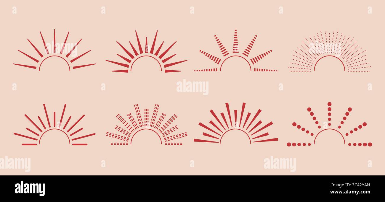 Half circle beams Stock Vector Images - Alamy