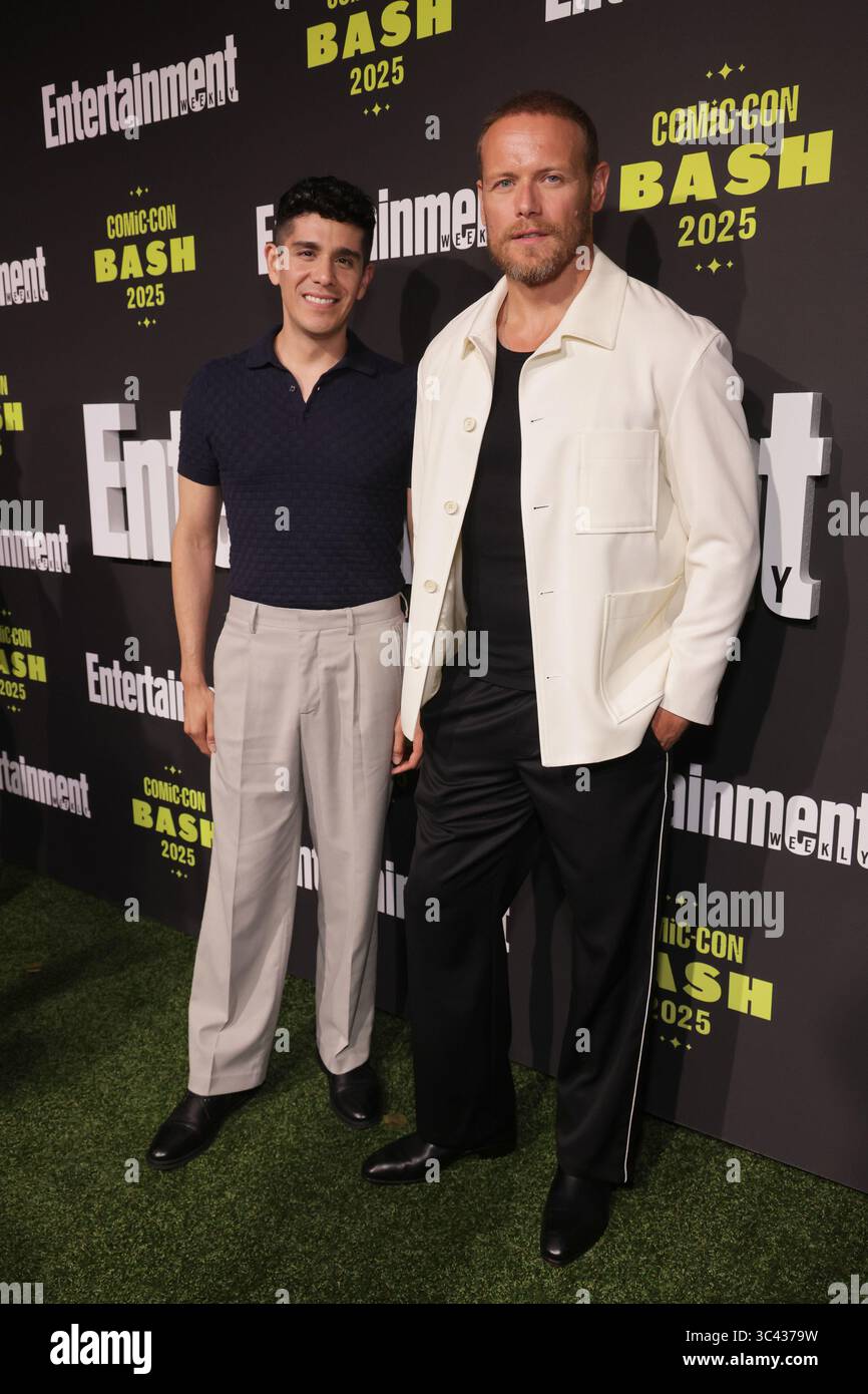 George Barnes and Sam Heughan attend Entertainment Weekly's Comic-Con ...