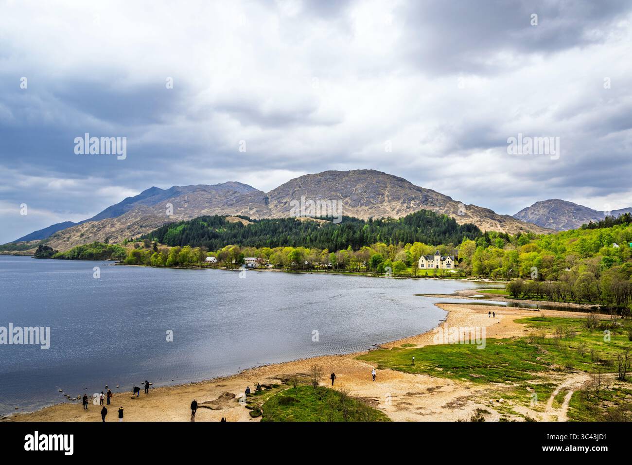 Loch Shiel from, Glenfinnan, River Finnan, West Highland, Scotland, UK ...
