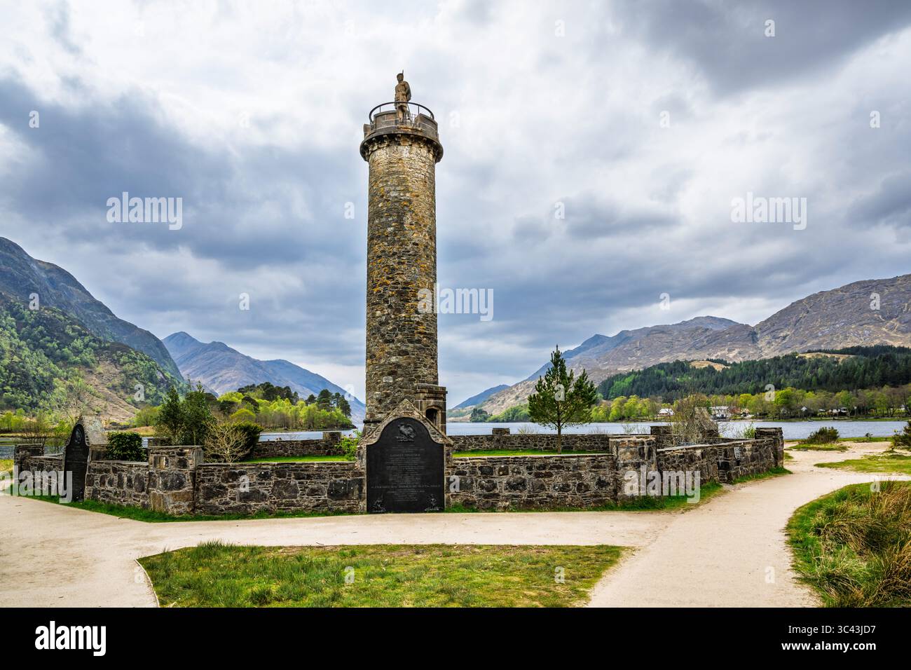 Loch Shiel from, Glenfinnan, River Finnan, West Highland, Scotland, UK ...