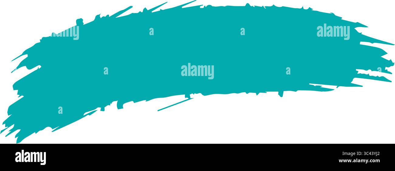 Vibrant turquoise brush stroke Stock Vector Images - Alamy
