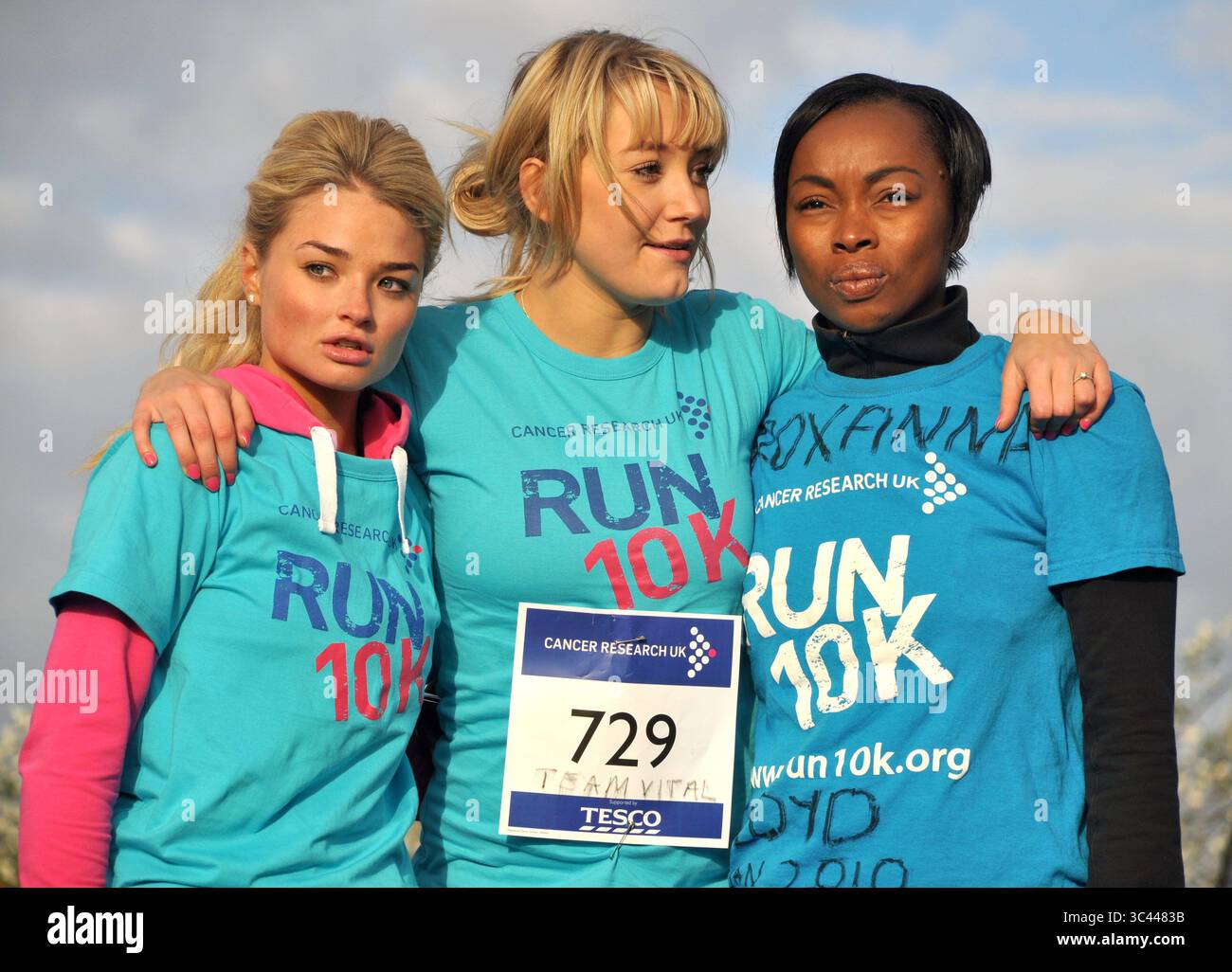 Emma Rigby, Melissa Walton and Phina Oruche taking part in the Run 10K ...