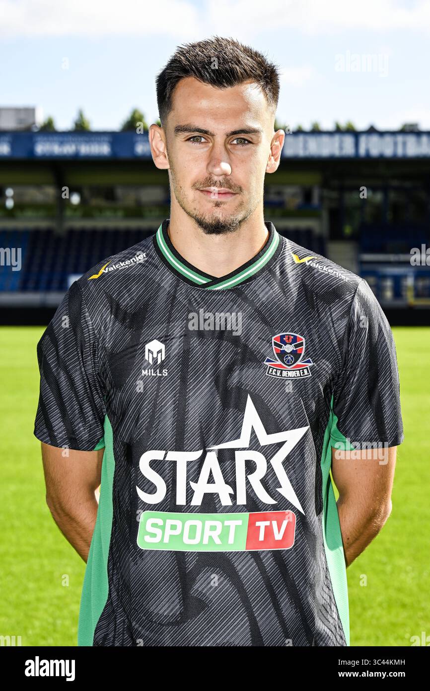 Denderleeuw, Belgium. 21st July, 2025. Dender's goalkeeper Guillaume ...