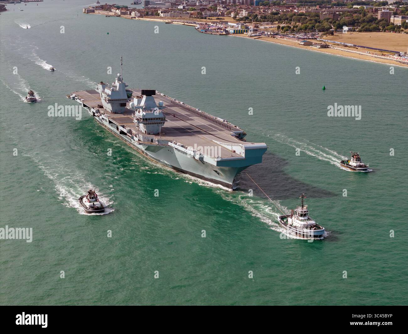 HMS Queen Elizabeth (R08), an aircraft carrier operated by the Royal ...