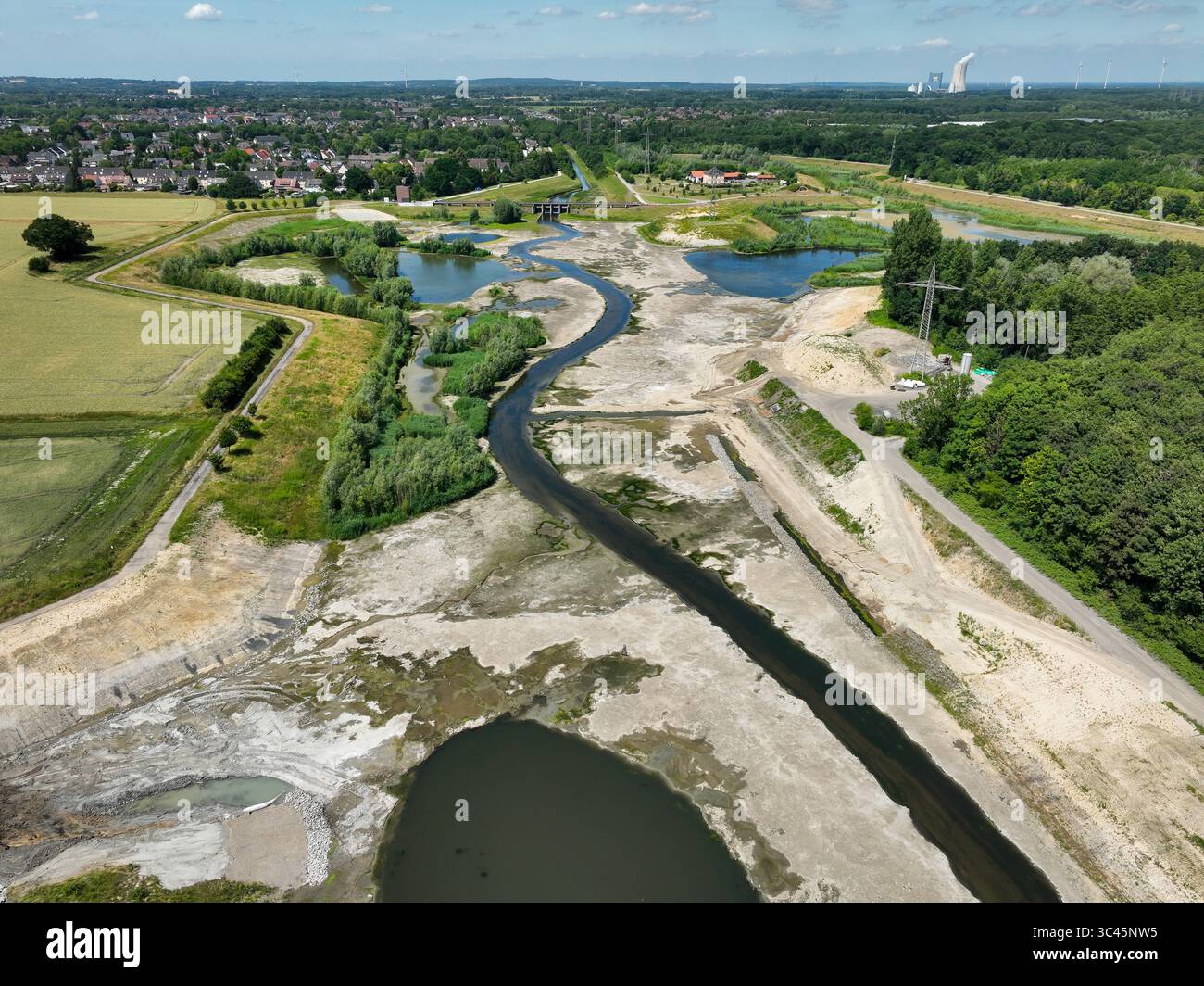 Flood retention basin mengede emscher auen hi-res stock photography and ...