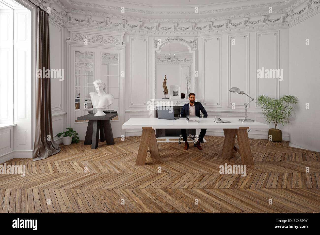 Office home workplace laptop hi-res stock photography and images - Alamy