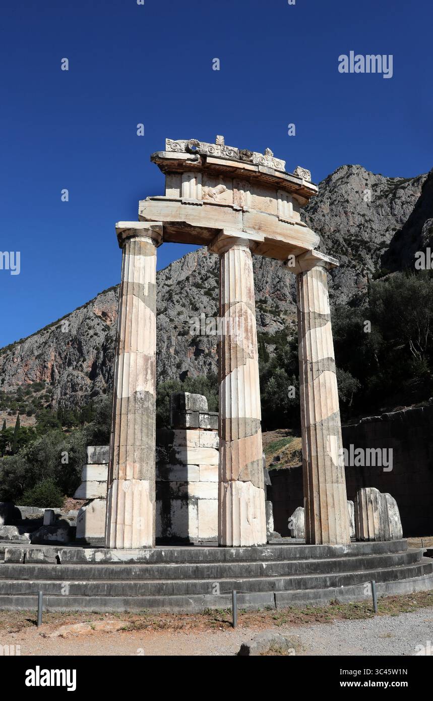 The Tholos of Delphi, The Sanctuary of Athena Pronaia, Delphi, Greece ...