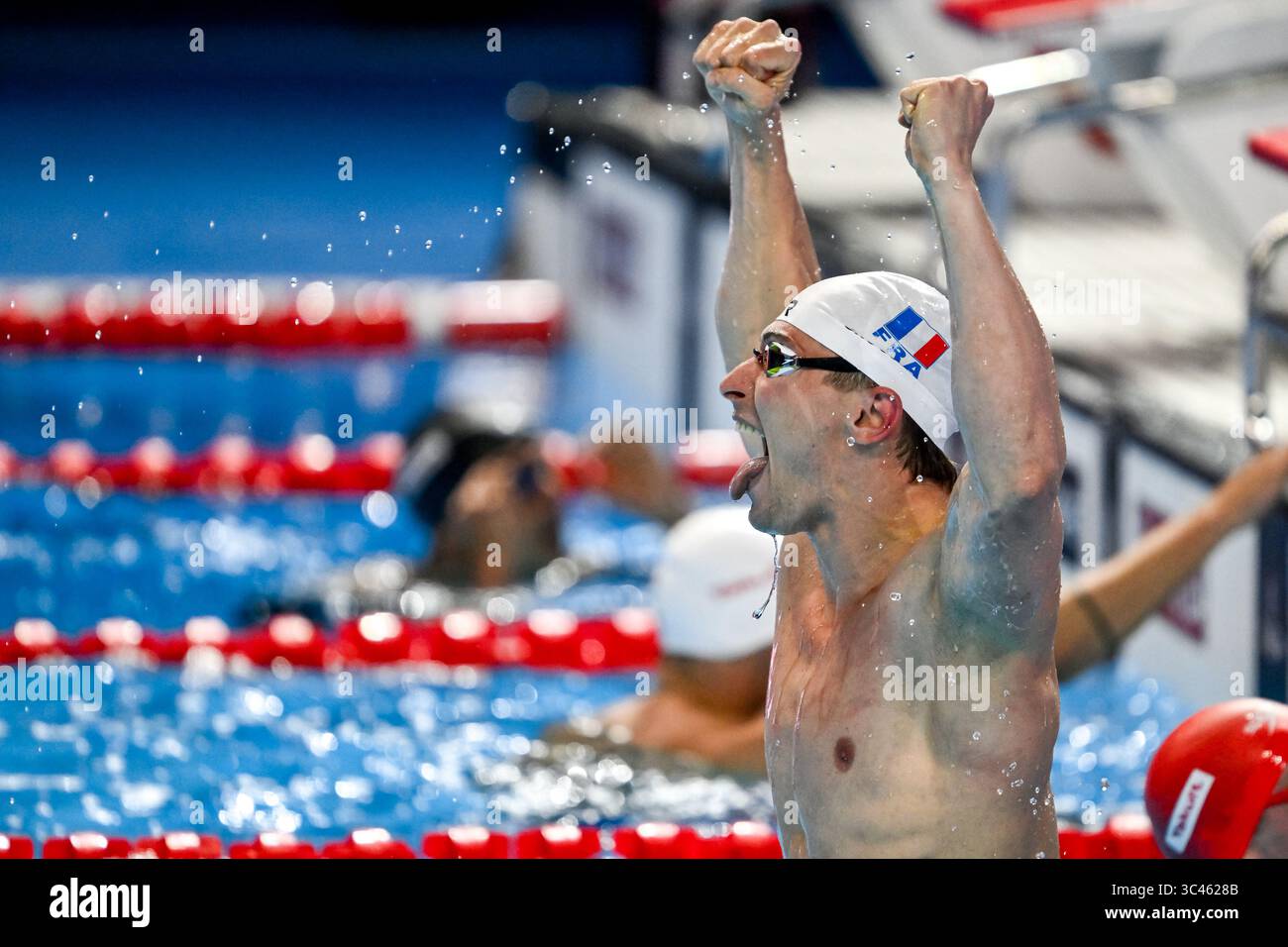 Maxime Grousset of France celebrates after winning the gold medal in ...