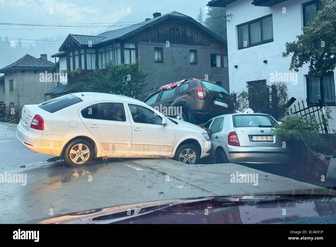 In this image released by the Romanian Emergency Services Suceava (ISU ...