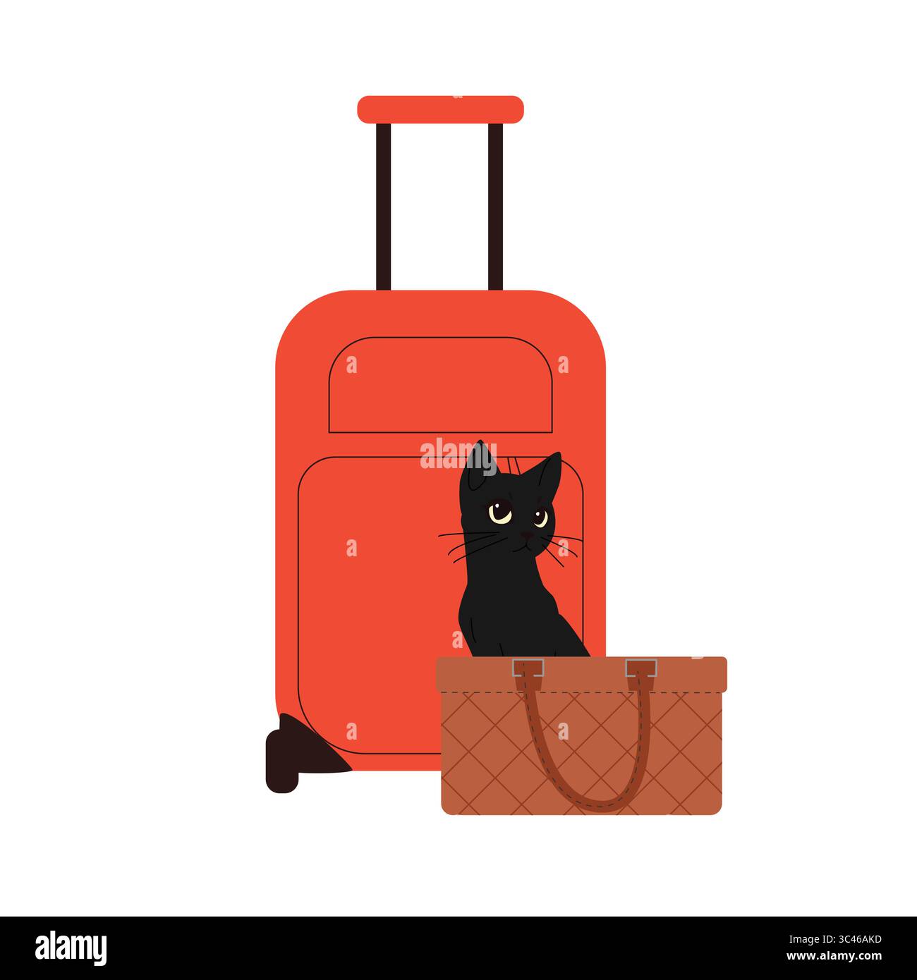 Open suitcase cat Stock Vector Images - Alamy