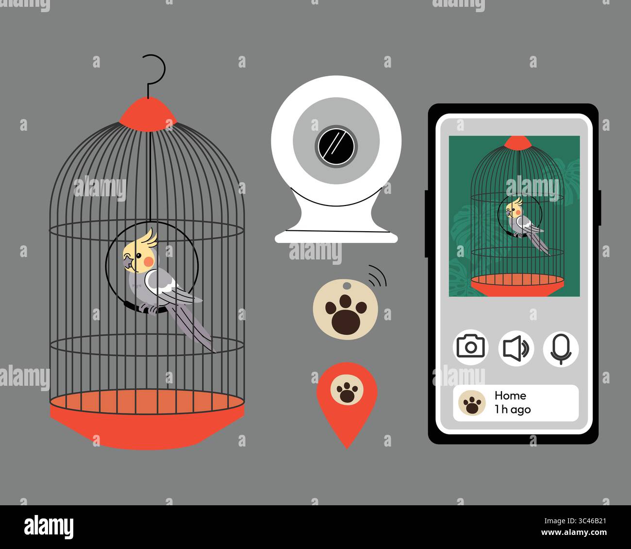 Bird gps tracking Stock Vector Images - Alamy