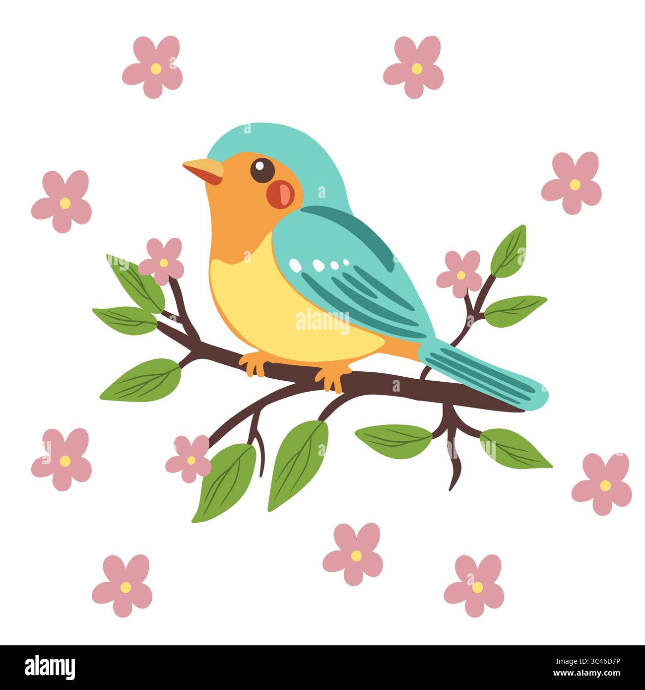 Butterfly perched on branch Stock Vector Images - Alamy
