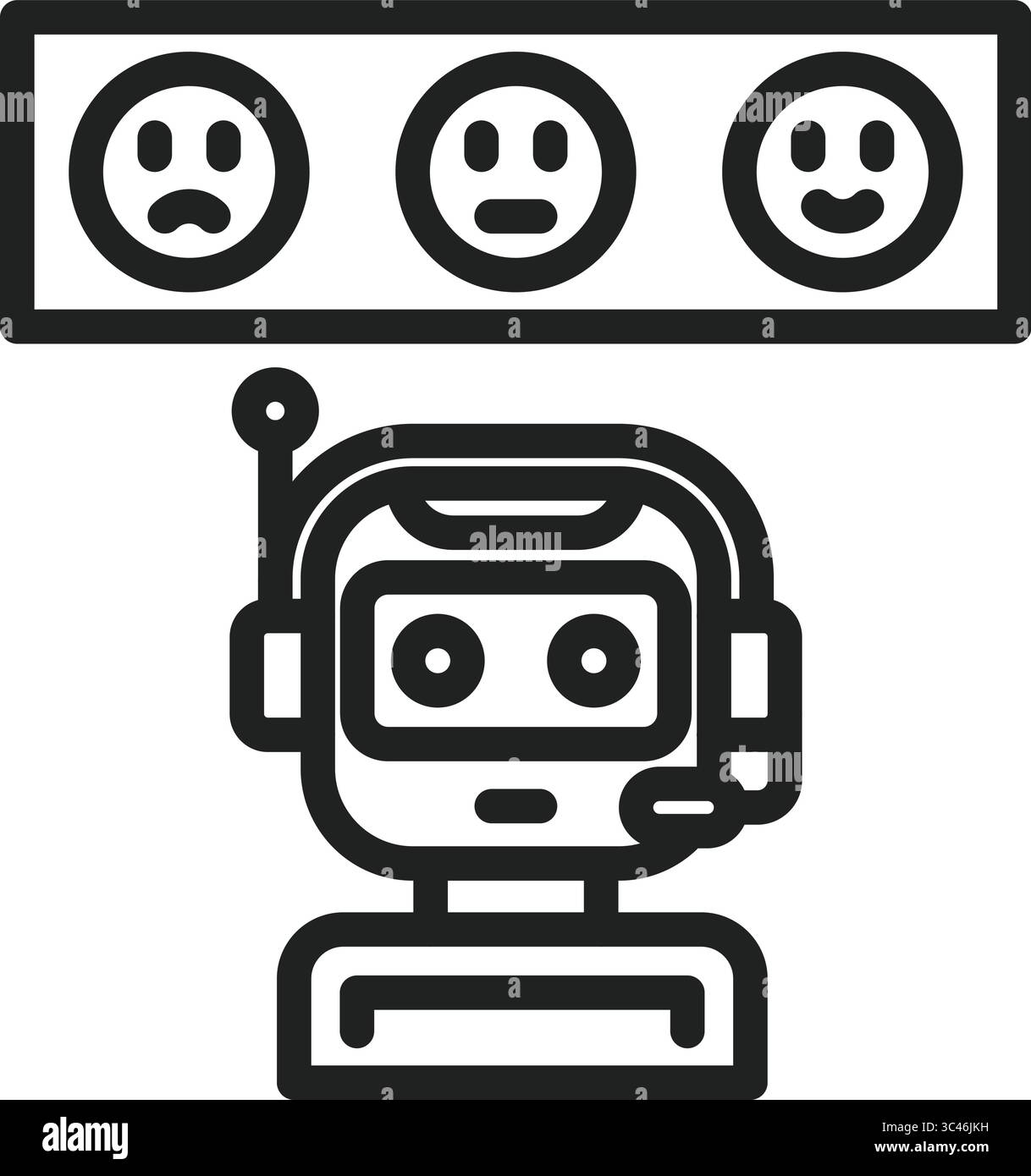 Sentiment icon Black and White Stock Photos & Images - Alamy