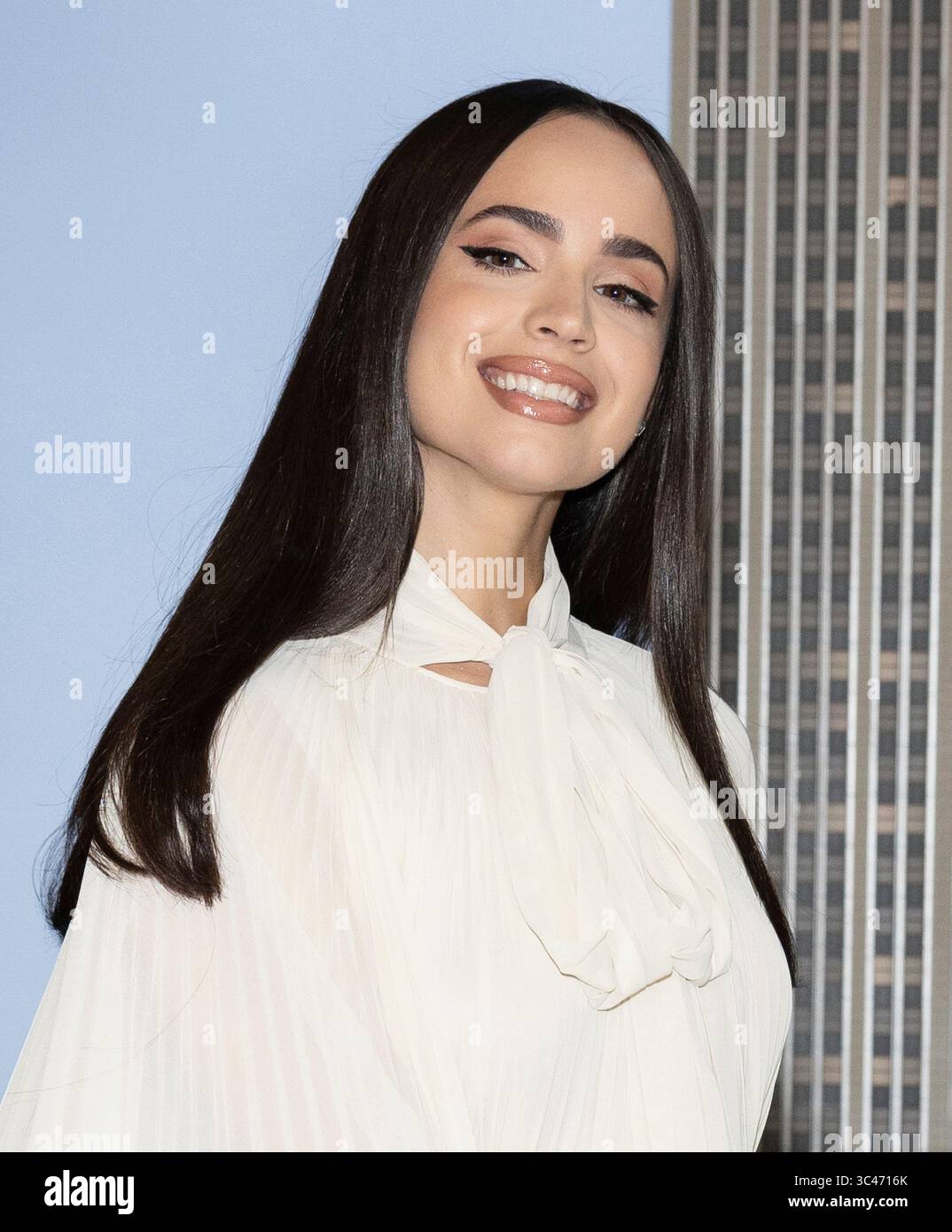 Sofia Carson from the cast of Netflix's "My Oxford Year" poses at the ...