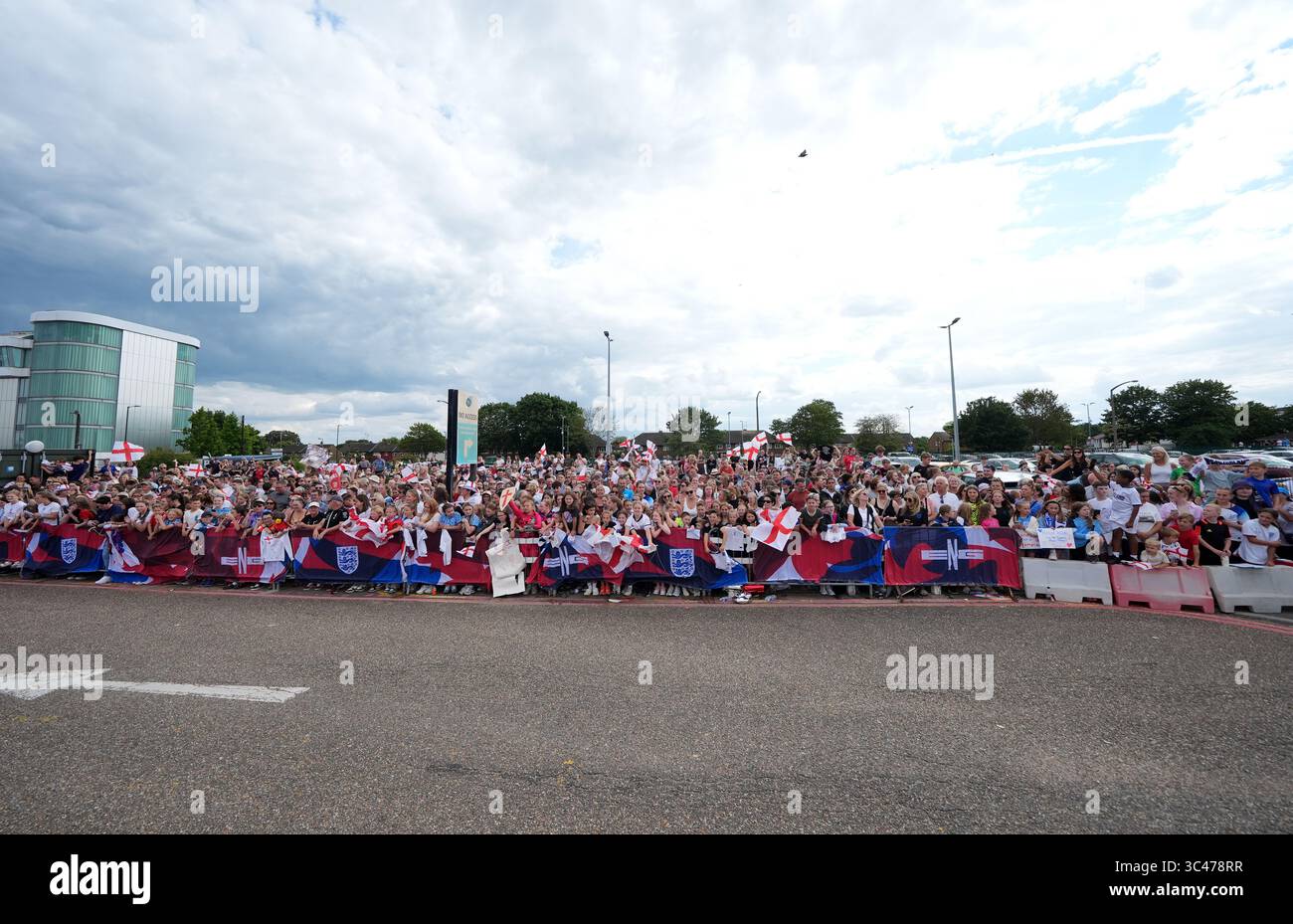 England fans waiting outside London Southend Airport for the England ...