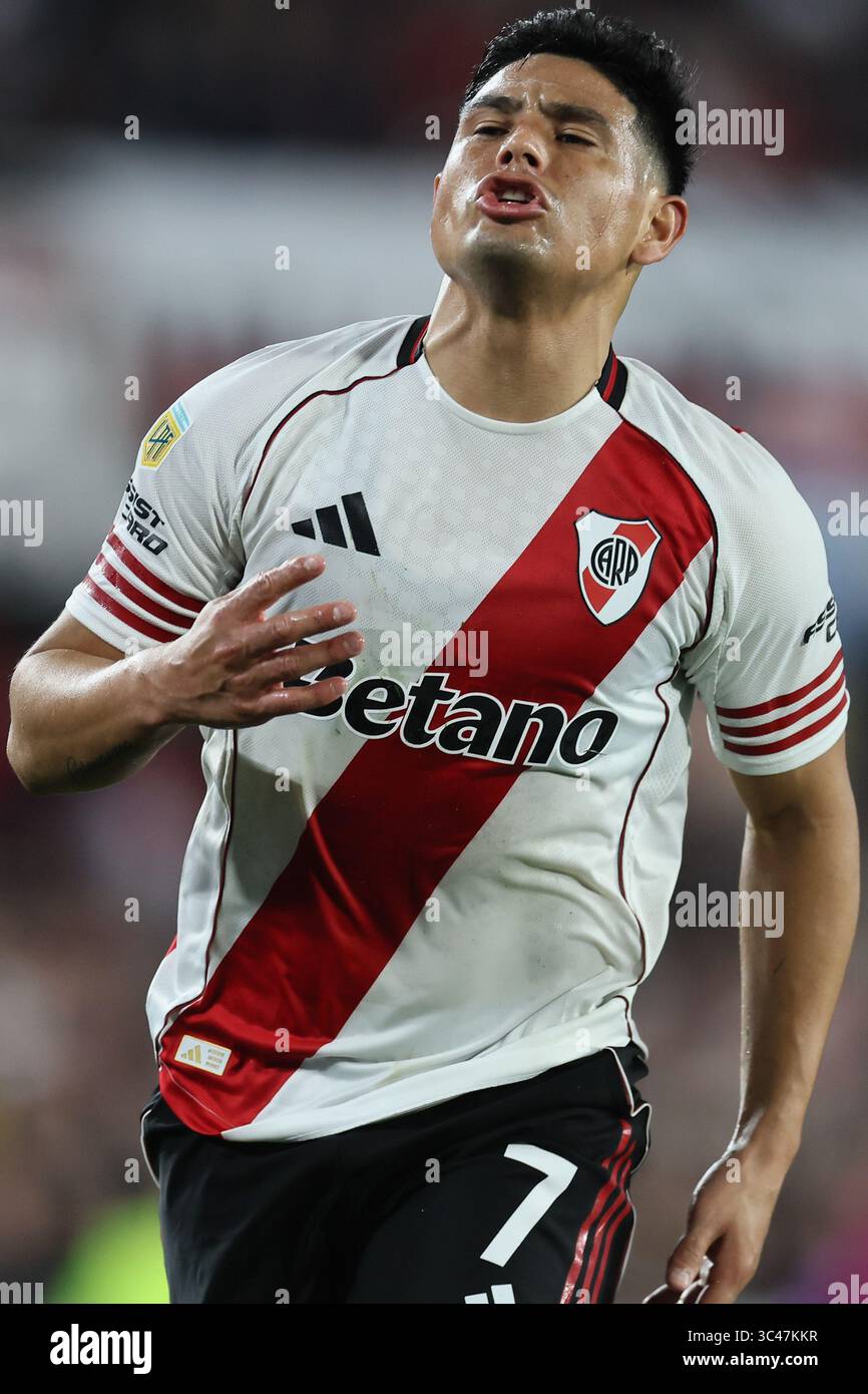 River Plate's forward Maximiliano Salas gestures during the Argentine ...