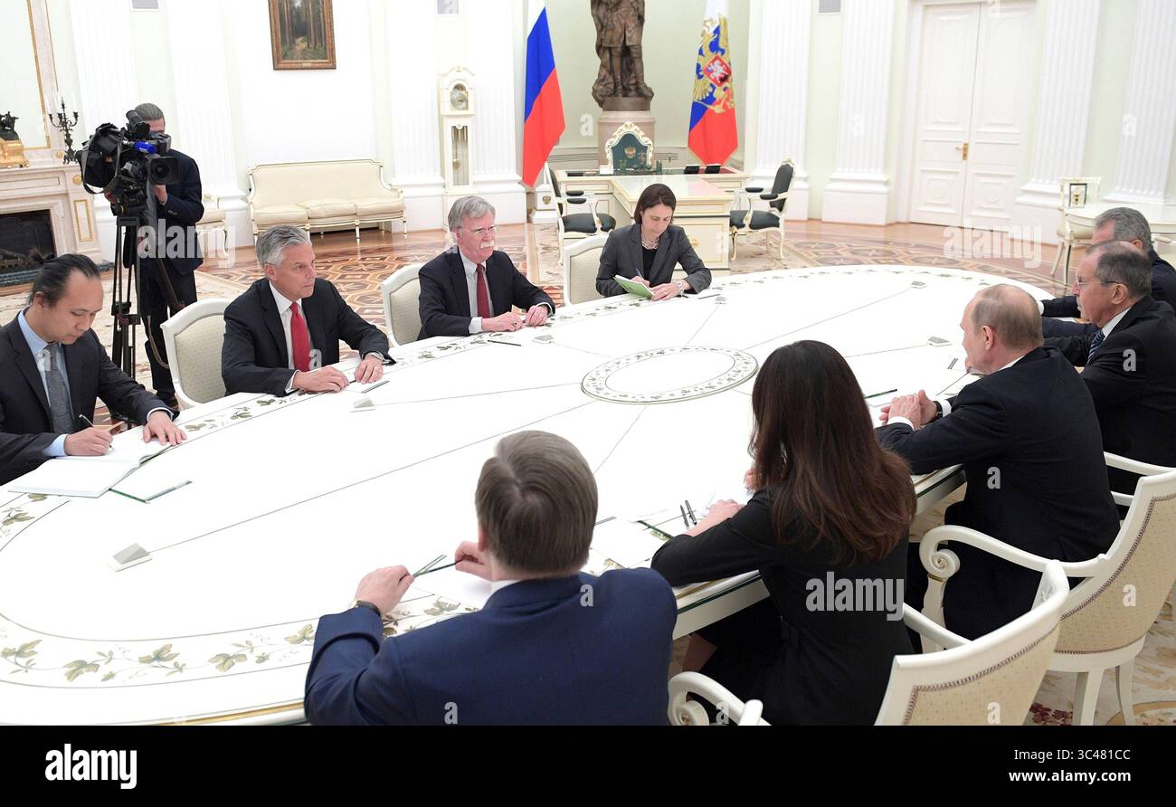 June 27, 2018 - Moscow, Russia - Russian President Vladimir Putin meets ...