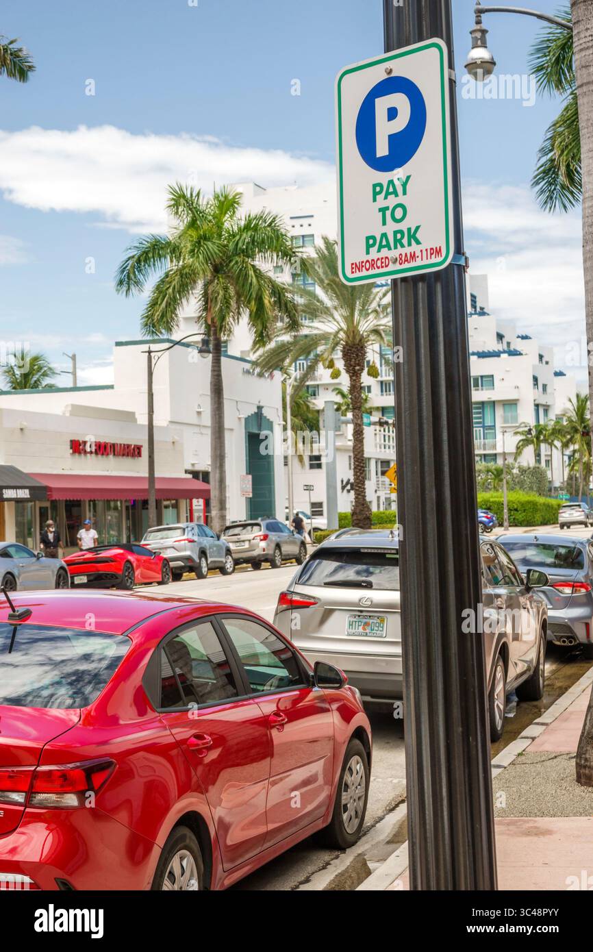 Miami Beach Florida,Collins Avenue,urban street scene featuring ...