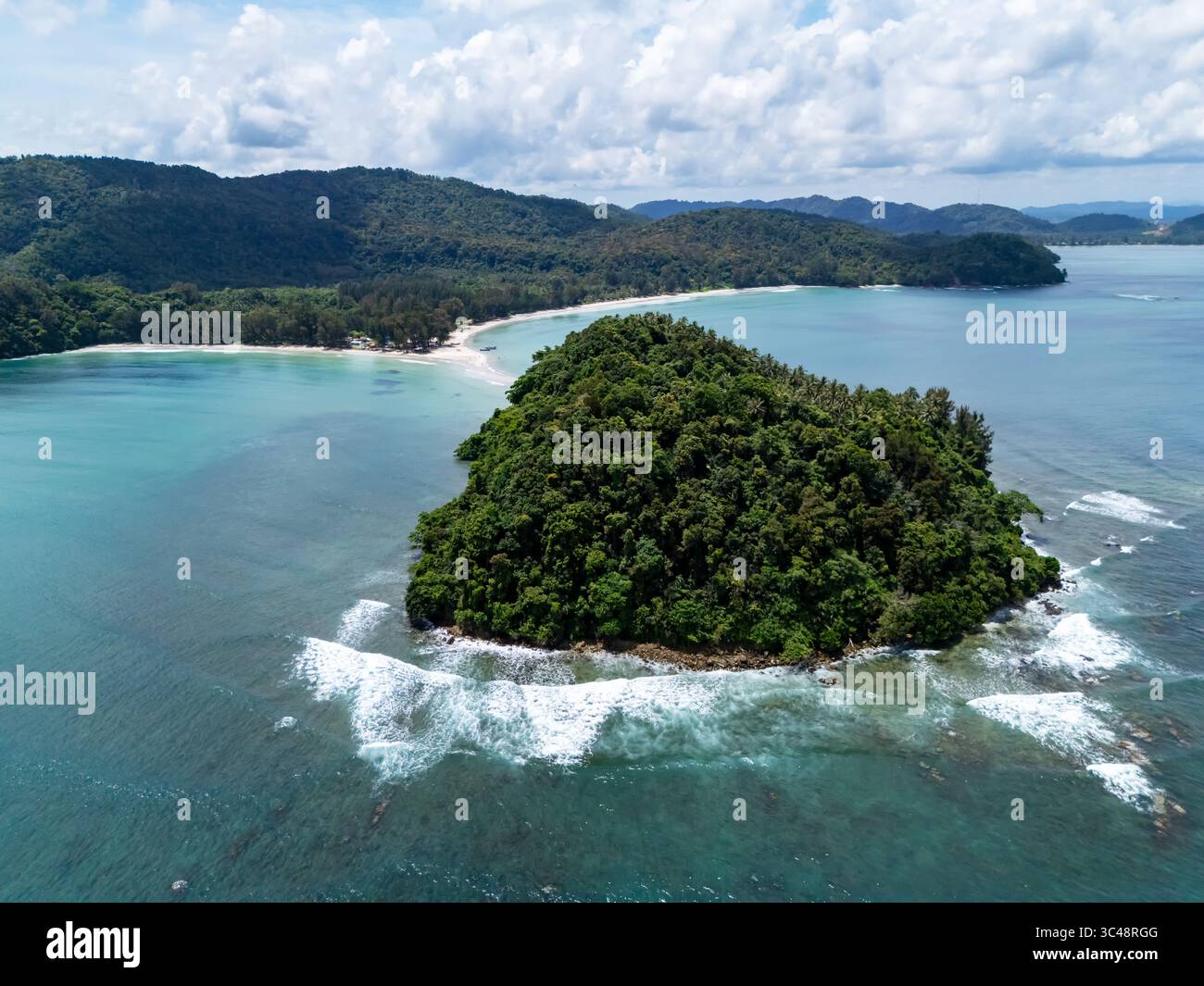 Aerial view of Kelambu Beach in Kudat Sabah Borneo Malaysia Sabah ...